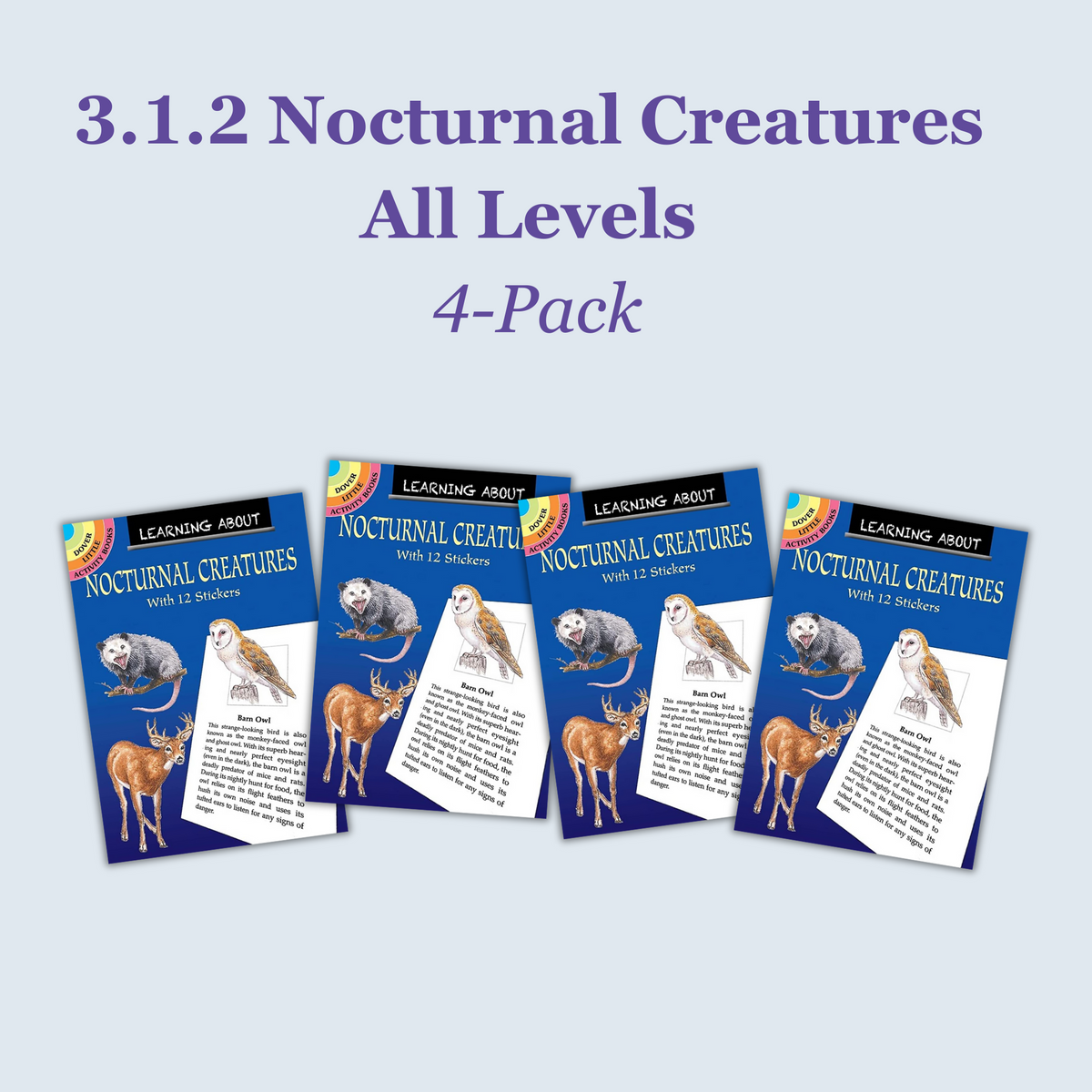 3.1.2 Nocturnal Creatures 4-Pack – Read Side by Side
