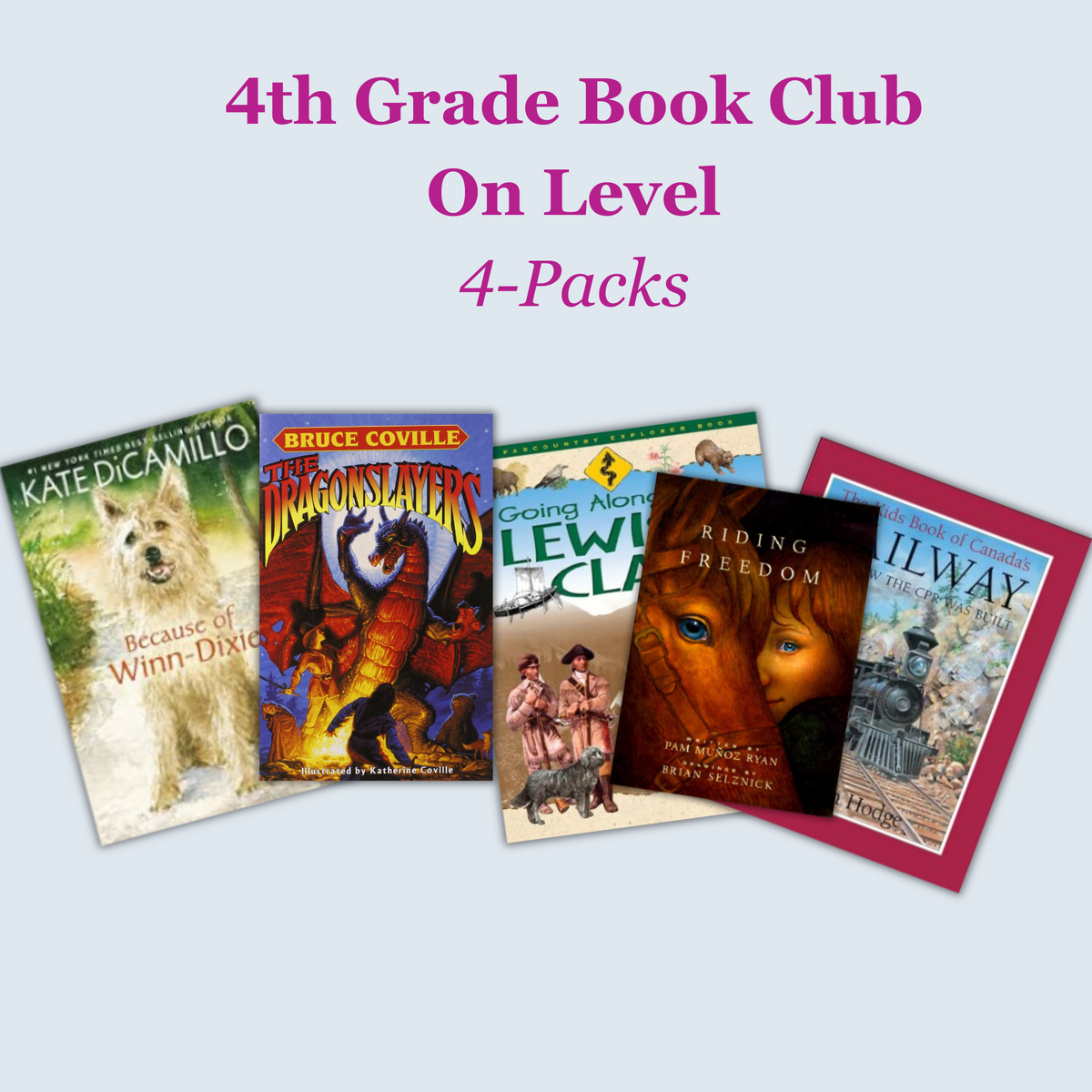 4th Grade Book Club Novels ON 4-Pack – Read Side by Side