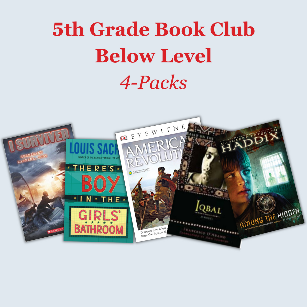 5th Grade Book Club Novels BELOW 4-Pack – Read Side by Side